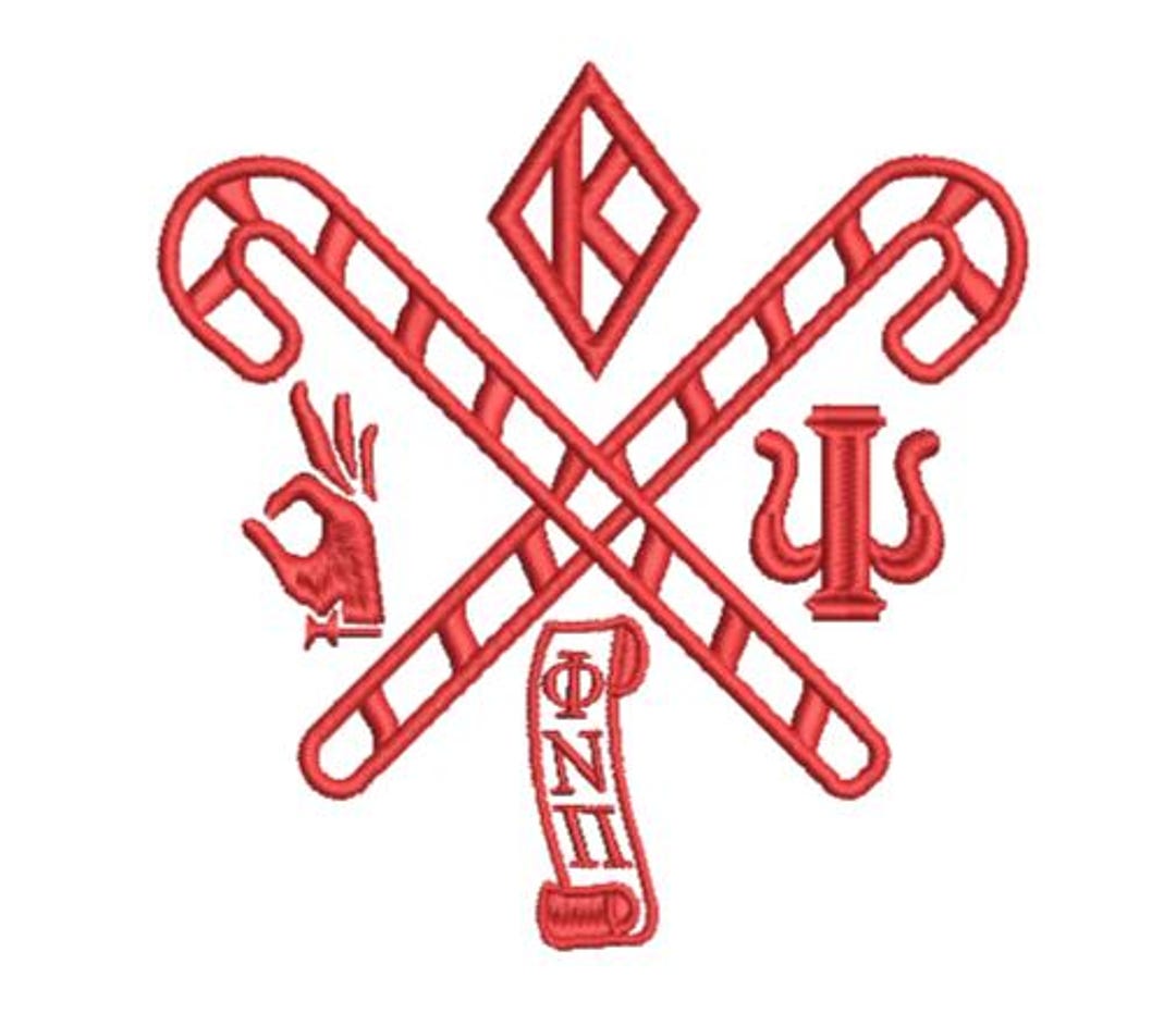 Kappa Alpha Psi Candy Canes Machine Embroidery Design Files - Etsy
