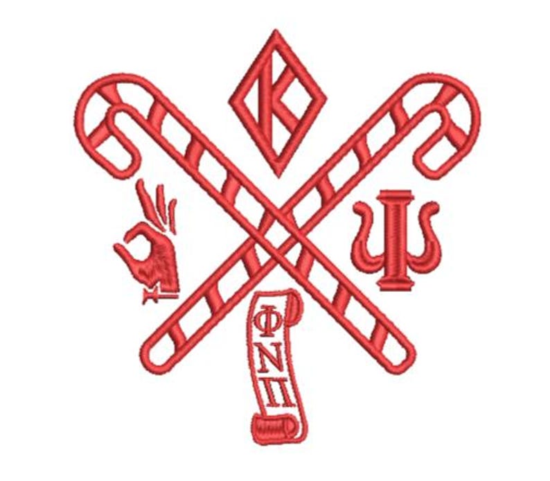 Kappa Alpha Psi Candy Canes Machine Embroidery Design Files - Etsy