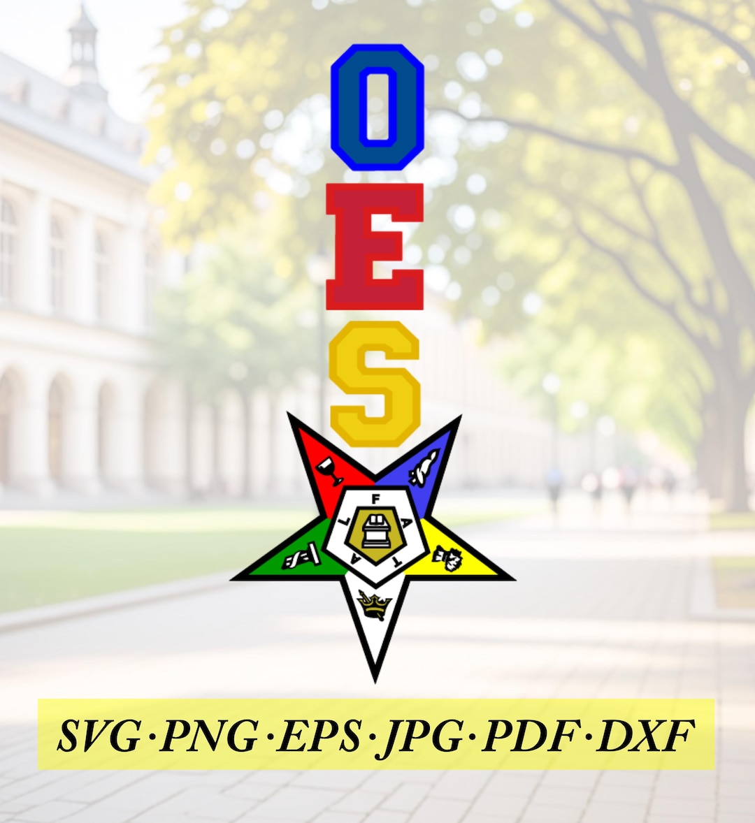 OES Order of the Eastern Star Vertical Cut File, Silhouette Cricut ...