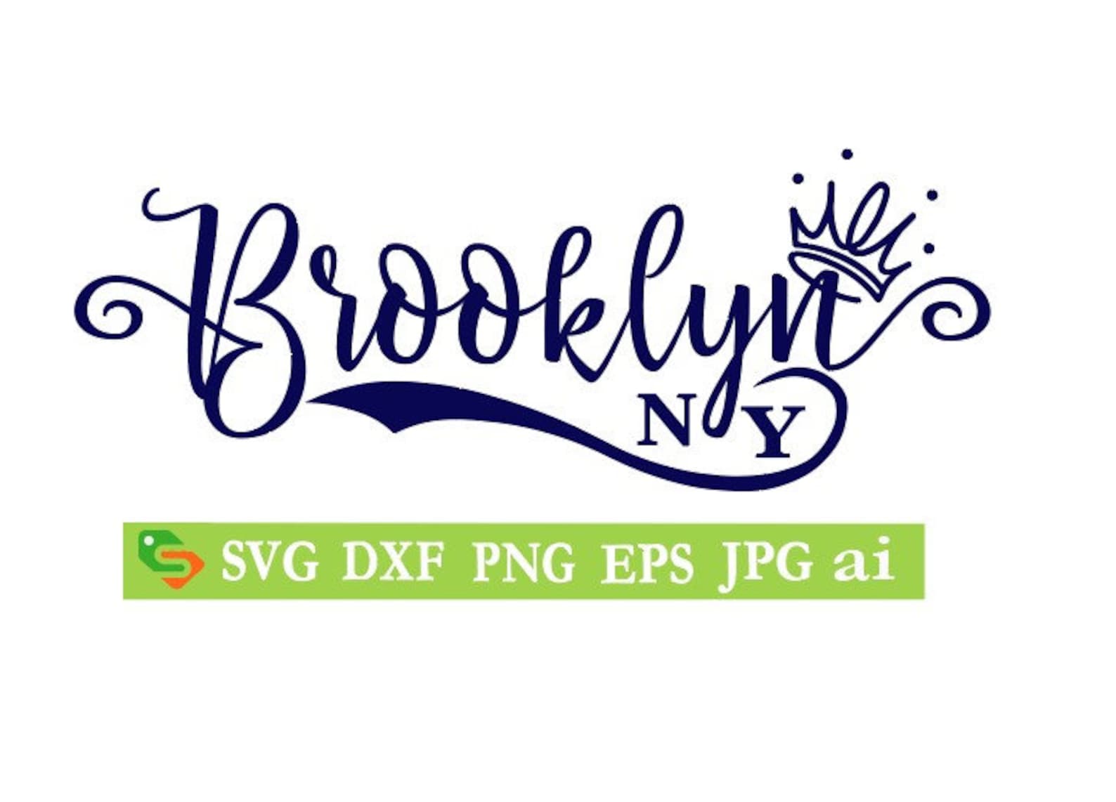 Brooklyn NY Crown Cut File, Silhouette Cricut, Jpeg,dfx,svg, Eps, Png ...