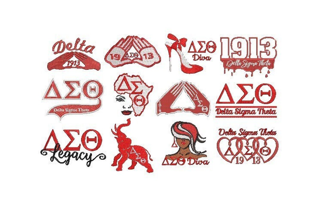 Delta Sigma Theta Machine Embroidery Pack - Etsy
