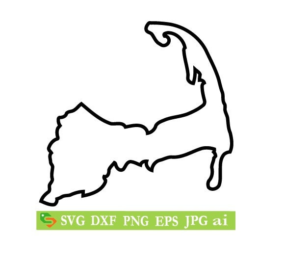 Cape Cod Outline,cut File, Silhouette,cricut, Jpeg, Svg,dfx, Eps, Png ...