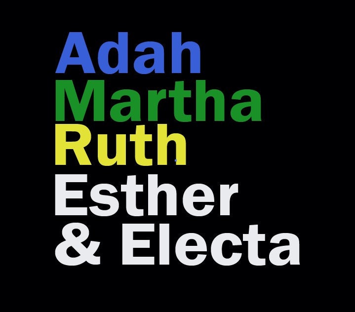 Adah Martha Ruth Esther & Electa cortar archivo silueta | Etsy