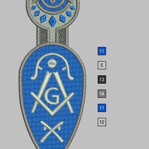 Masonic Blue Slipper Machine Embroidery Design Files - Etsy