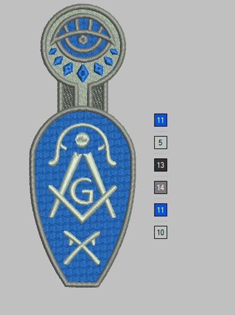 Masonic Blue Slipper Machine Embroidery Design Files - Etsy