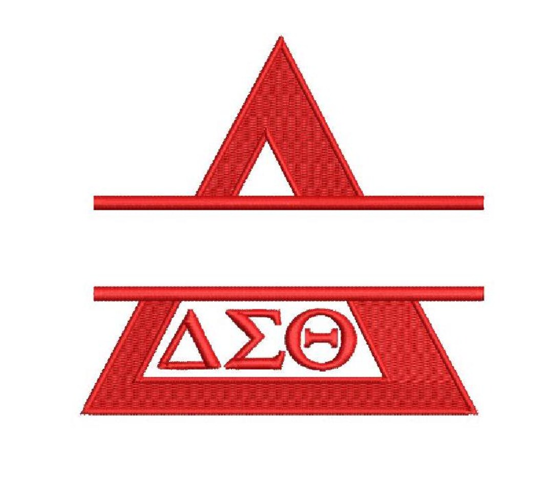 Delta Sigma Theta Split Monogram Machine Embroidery Design - Etsy