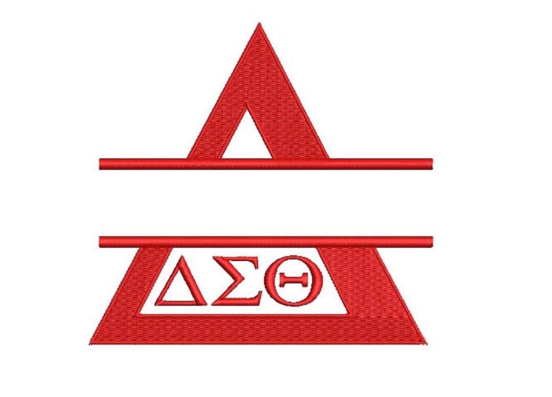Delta Sigma Theta Split Monogram Machine Embroidery Design - Etsy