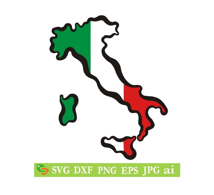 Italy map,Cut File clip art eps Silhouette,Cricut dfx,png Jpeg,svg ...
