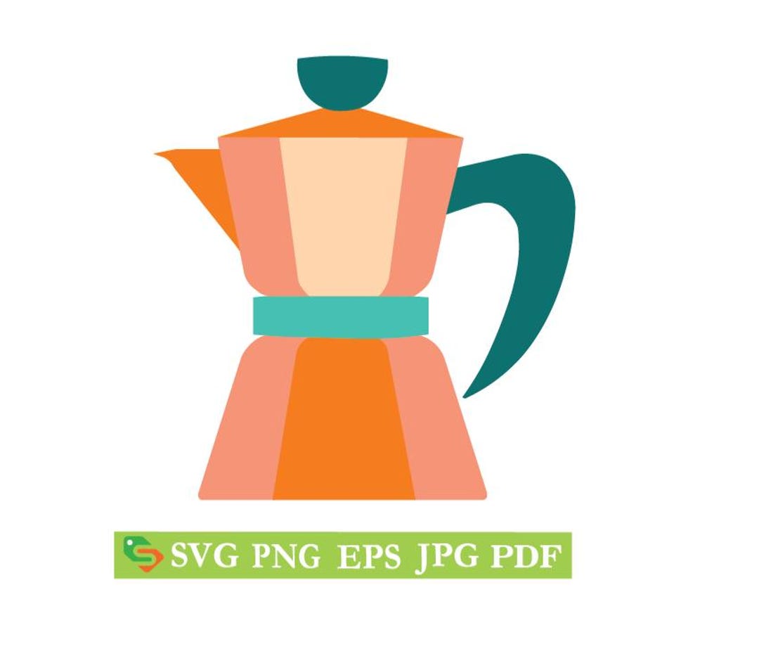 Moka Pot Coffee Pot Silhouette,cricut, Cut File,jpeg, Svg,dfx, Eps, Png ...