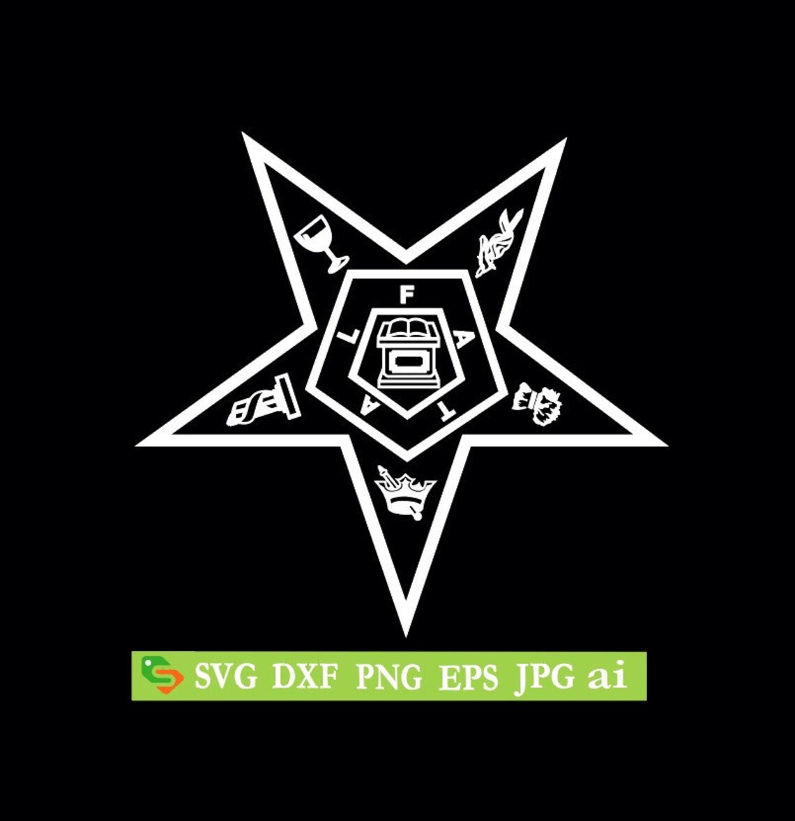 OES Order of the Eastern Star 2 Colors ,cut File, Silhouette Cricut ...
