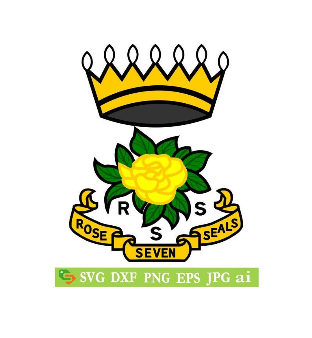 Rose of the Seven Seals Cut File, Silhouette Cricut, Jpeg,dfx,svg, Eps ...