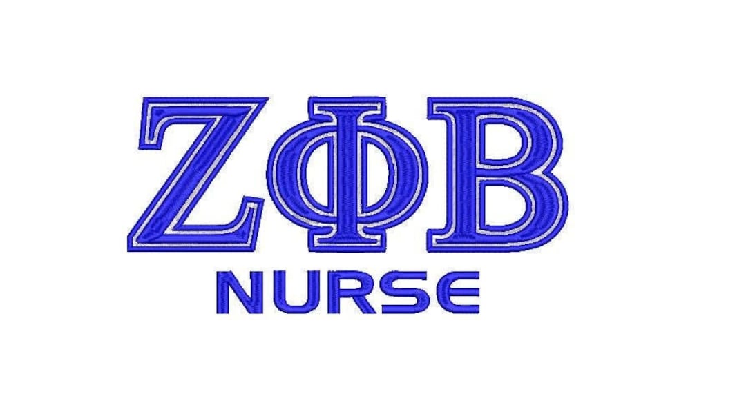 Zeta Phi Beta NURSE Machine Embroidery Design Files - Etsy