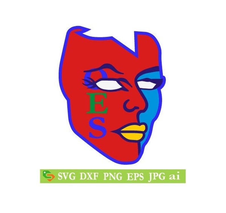 OES Mask Order of the Eastern Starcut File Silhouette - Etsy