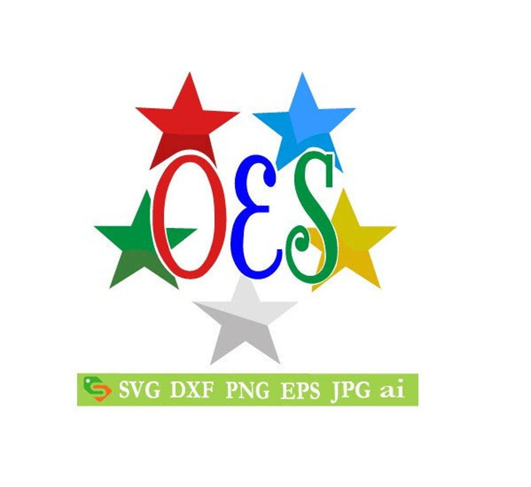 OES Stars, Order of the Eastern Star,cut File, Silhouette,cricut, Jpeg ...