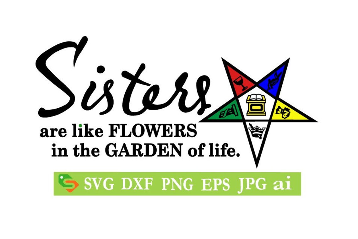OES Sisters Order of the Eastern Star Cut File Silhouette - Etsy Hong Kong