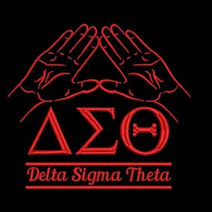 Delta Sigma Theta Hand Sign Machine Embroidery Files, Digital Download ...