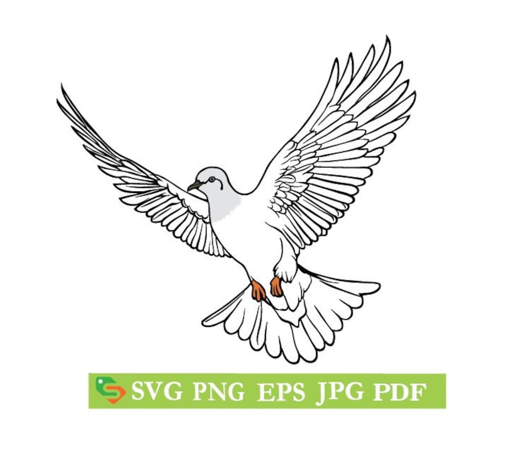 White Dove Cut File, Silhouette,cricut, Jpeg,svg, Eps, Png, Clip Art - Etsy