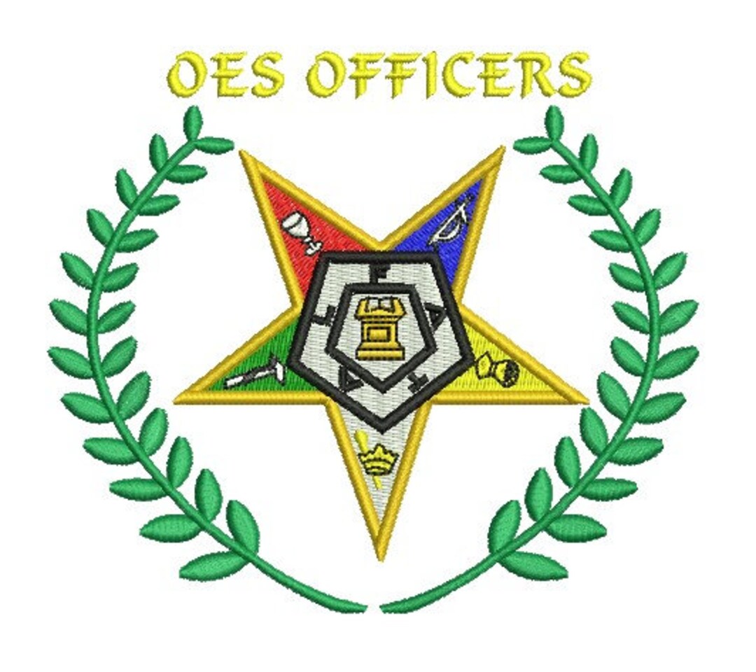 OES Officers Order of the Eastern Star Embroidery Design - Etsy