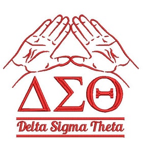 Delta Sigma Theta Hand Sign Machine Embroidery Files, Digital Download ...