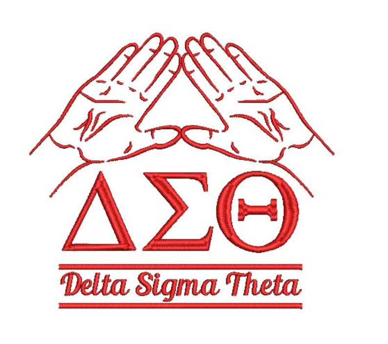 Delta Sigma Theta Hand Sign Machine Embroidery Files, Digital Download ...