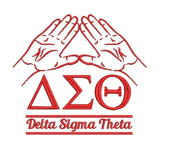 Delta Sigma Theta Hand Sign Machine Embroidery Files, Digital Download ...