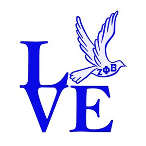 LOVE Zeta Phi Beta Dove Cut File, Silhouette,cricut, Jpeg, Svg,dfx Eps ...