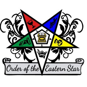 Order of the Eastern Star Banner Cut File, Silhouette Cricut, Jpeg,dfx ...