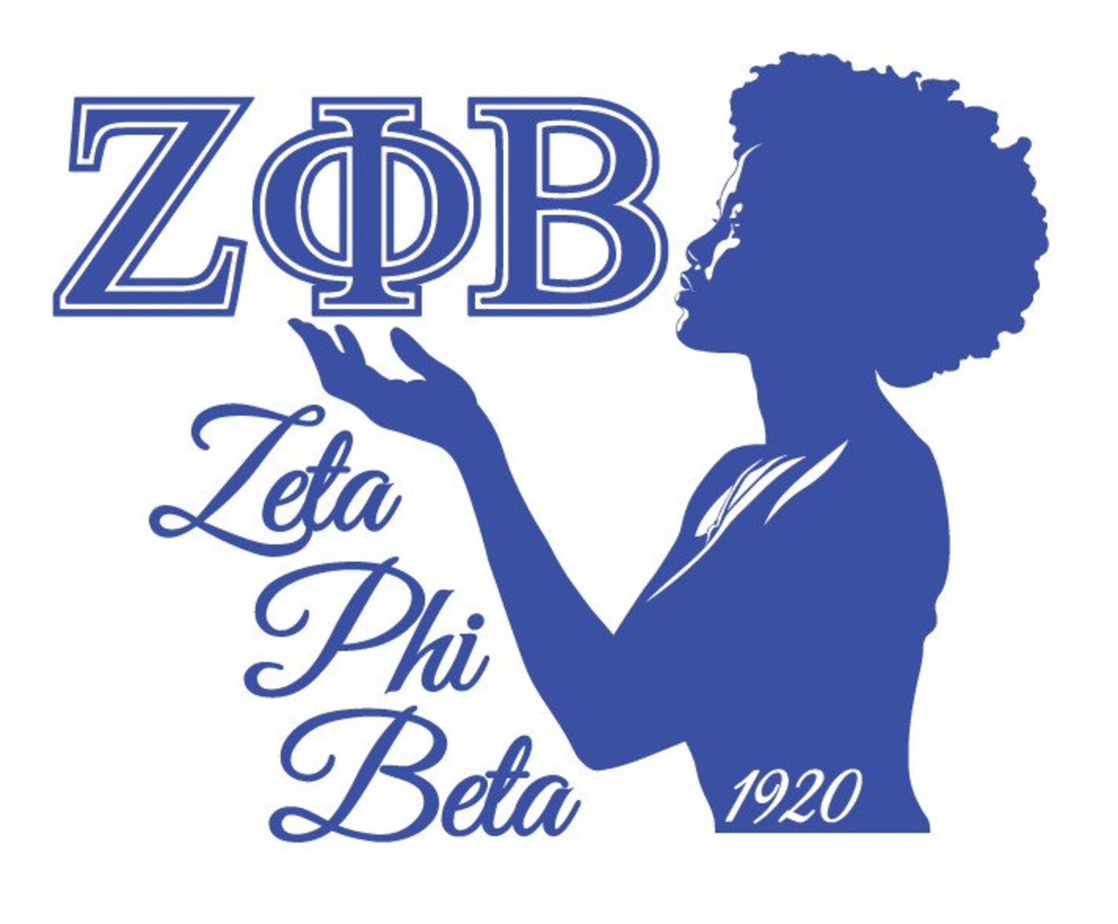 Zeta Phi Beta Lady Silhouette - Etsy