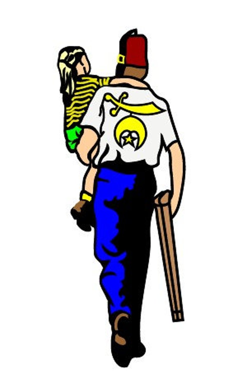 Shriner With Child,cut File, Silhouette,cricut, Jpeg,svg, Dfx, Eps, Dfx ...