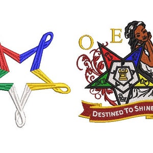OES Order of the Eastern Star Machine Embroidery Pack - Etsy