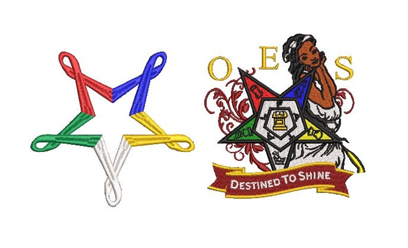 OES Order of the Eastern Star Machine Embroidery Pack - Etsy
