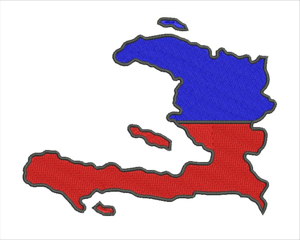 Haiti Map Machine Embroidery Design Files - Etsy Canada