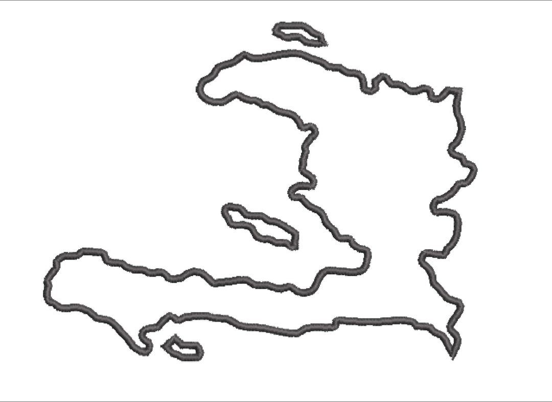 Haiti Map Border Machine Embroidery Design Files - Etsy