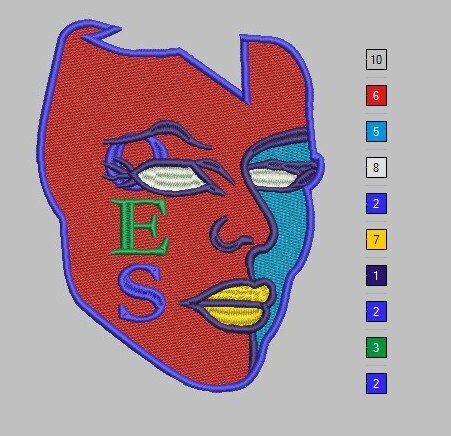 OES Order of the Eastern Star Mask Embroidery Design | Etsy