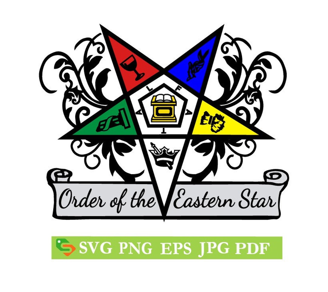 Order of the Eastern Star Banner Cut File, Silhouette Cricut, Jpeg,dfx ...
