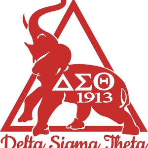 Delta Sigma Theta Elephant Cut File, Silhouette,cricut, Jpeg, Svg,dfx ...