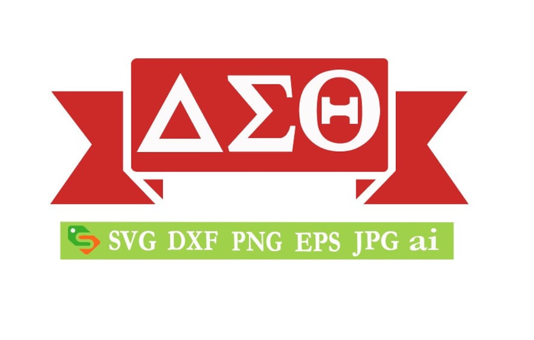 Delta Sigma Theta Banner Cut File, Silhouette,cricut, Jpeg, Svg,dfx ...