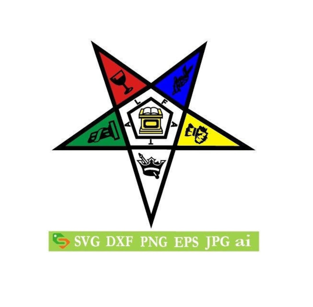 OES, Order of the Eastern Star Cut File, Silhouette Cricut, Jpeg,dfx ...
