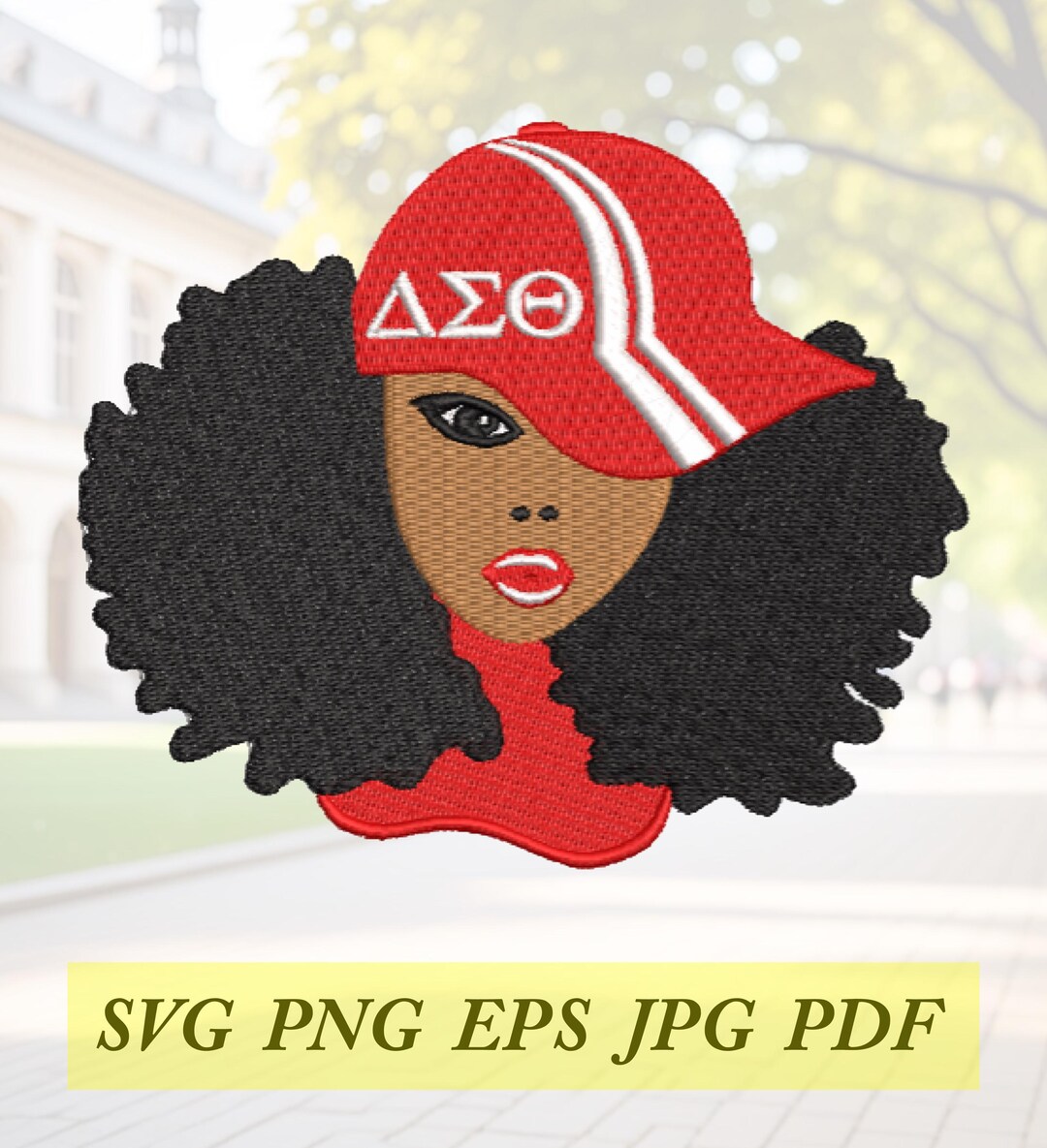 Delta Sigma Theta Girl Machine Embroidery Design Files - Etsy