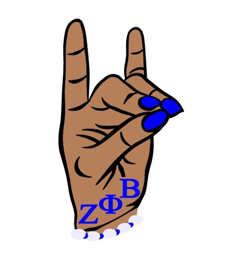 Zeta Phi Beta Hand Sign Cut File Silhouettecricut Jpegsvg Etsy Hong Kong