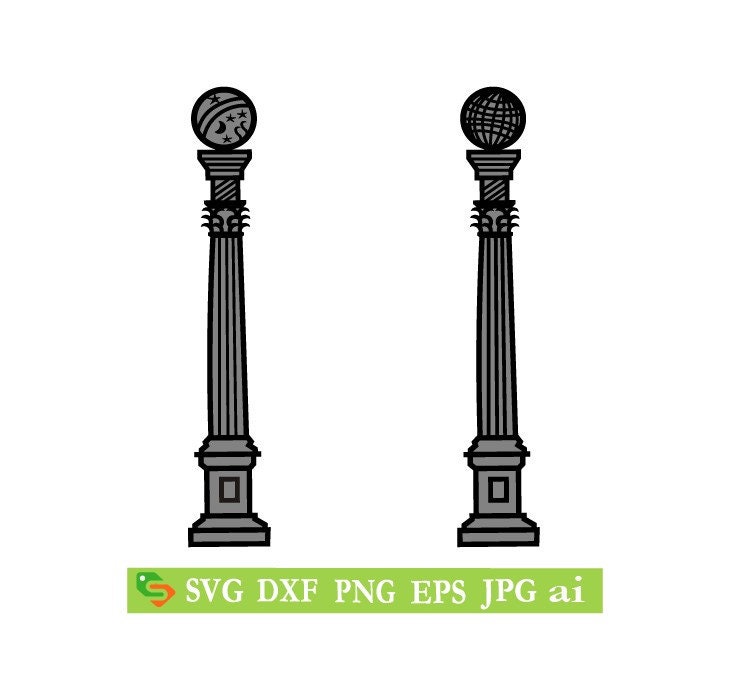 Pillars Cut File Silhouette Cricut Jpegsvg EPS PNG Clip | Etsy Canada