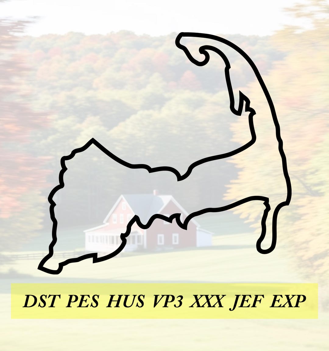 Cape Cod Outline,cut File, Silhouette,cricut, Jpeg, Svg,dfx, Eps, Png ...
