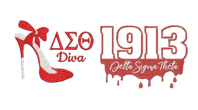 Delta Sigma Theta Machine Embroidery Pack - Etsy