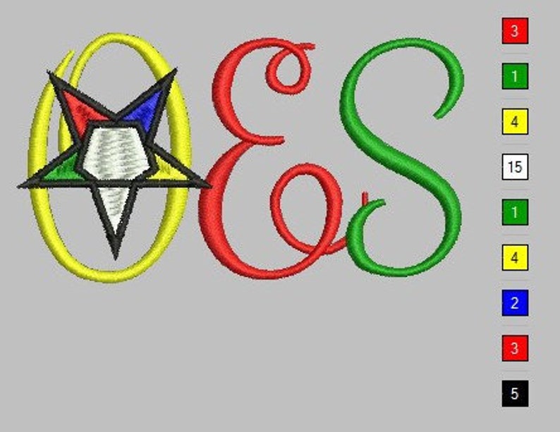 OES Order of the Eastern Star,embroidery Design,instant Download ...