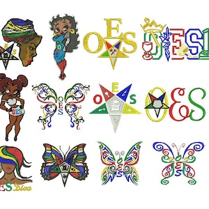 OES Order of the Eastern Star Machine Embroidery Pack - Etsy