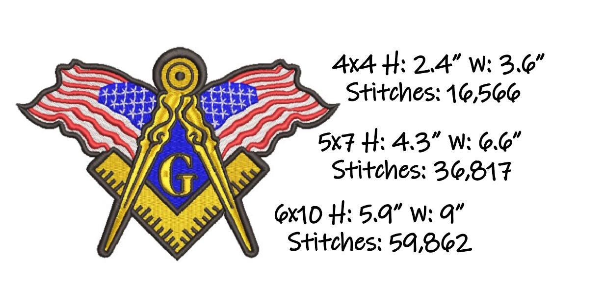 American Freemasonry Machine Embroidery Design Files - Etsy