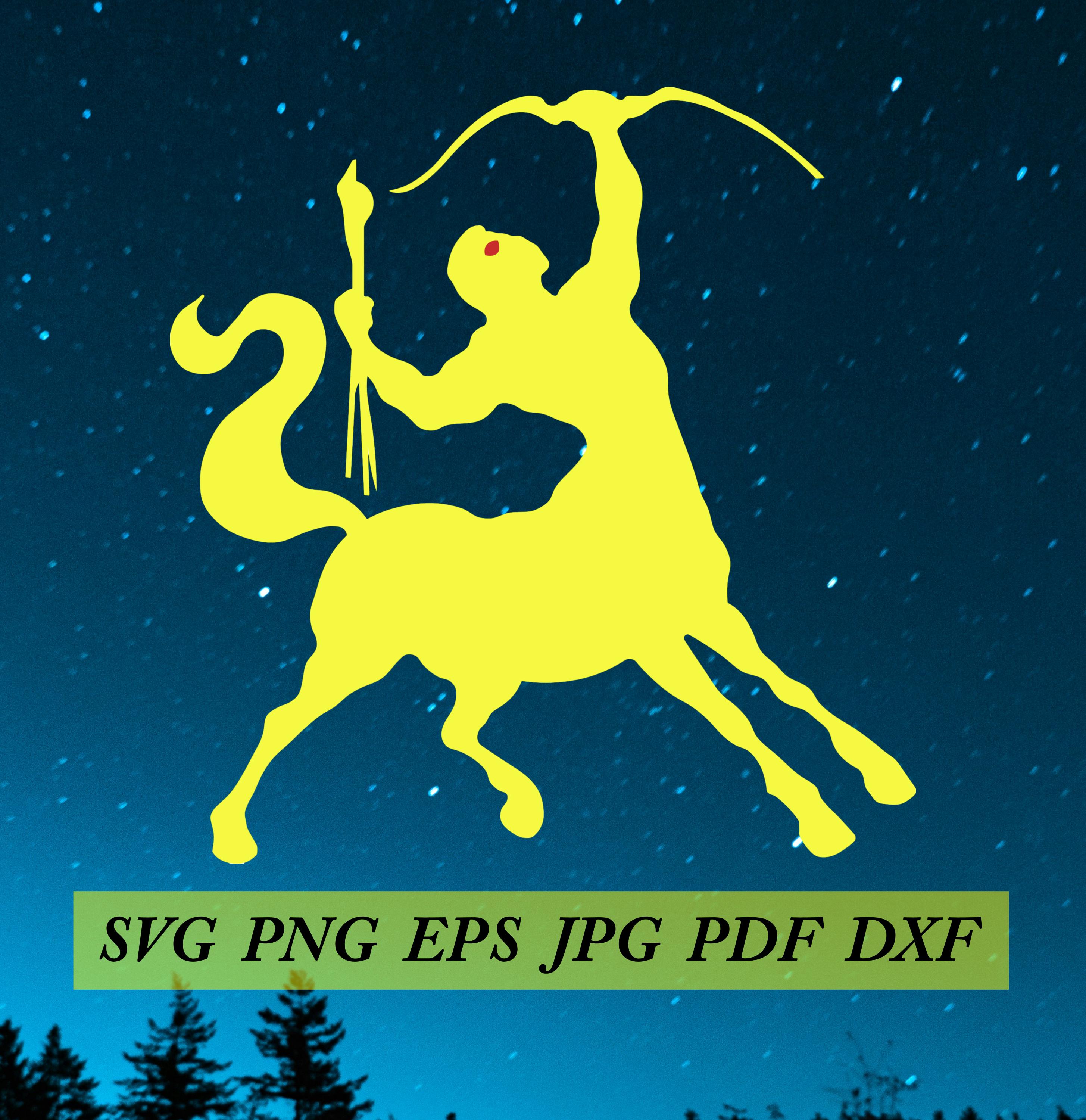 Centaur Cut File, Silhouette,cricut, Jpeg, Svg,dfx, Eps, Png, Clip Art ...