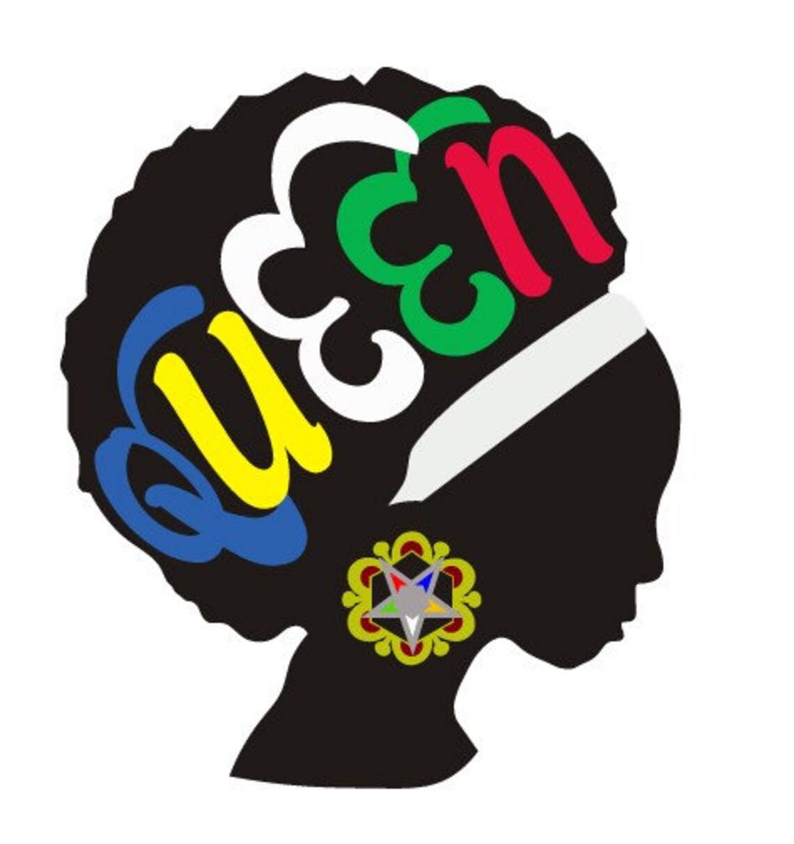 OES Queen Order of the Eastern Starcut File Silhouette - Etsy