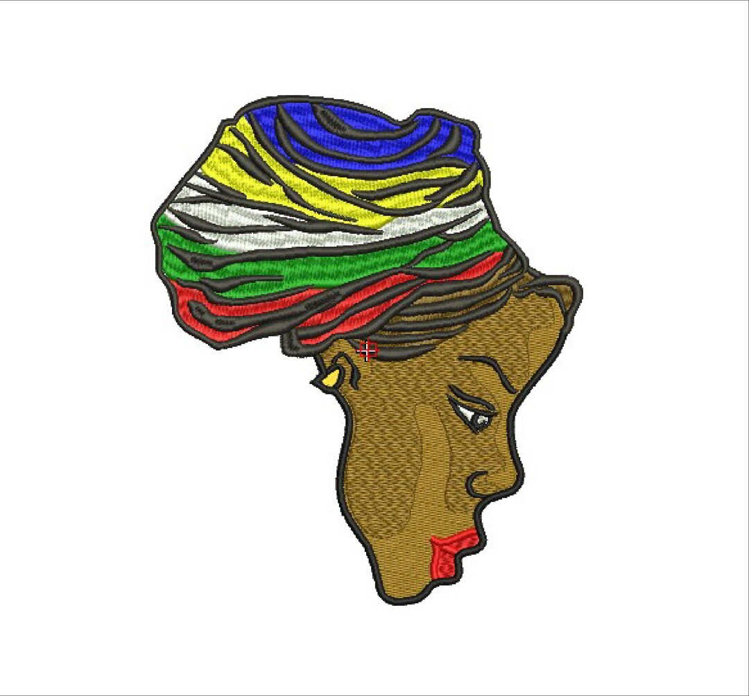 African Woman Machine Embroidery Design Files - Etsy