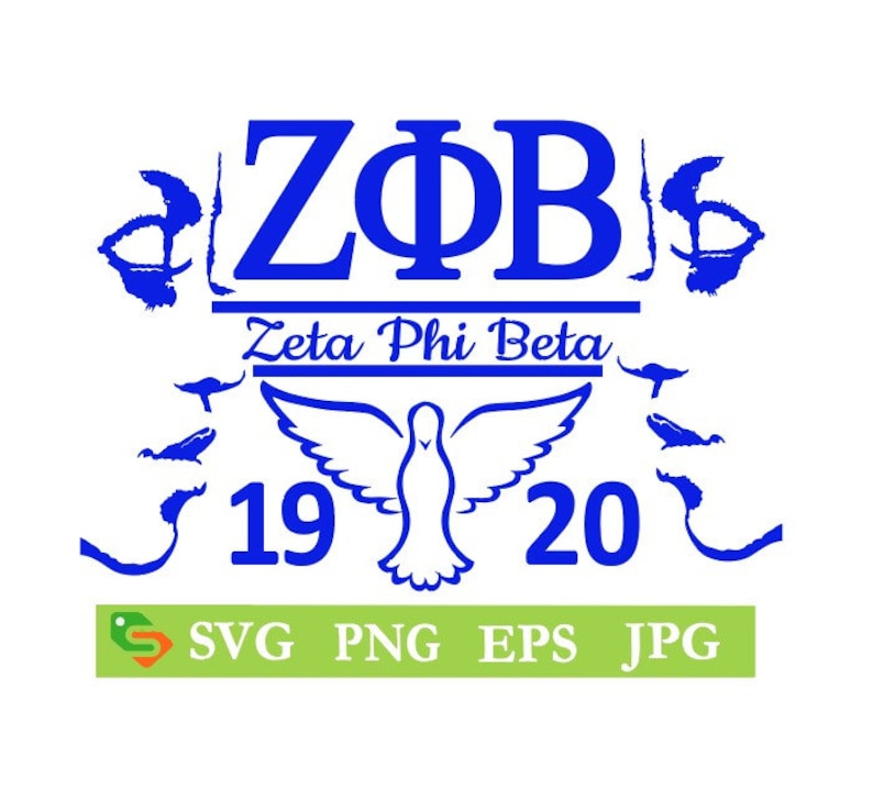 Zeta Phi Beta Dove Shield Cut File: Cricut, Silhouette, SVG, PNG ...